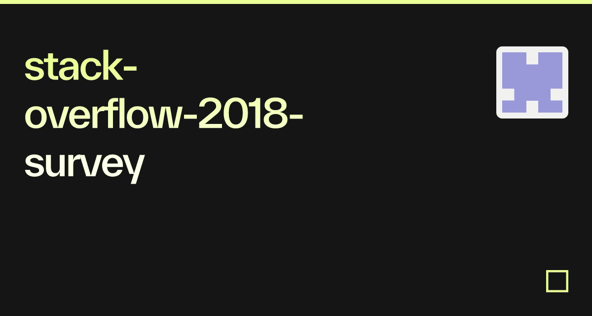 stack-overflow-2018-survey - Codesandbox