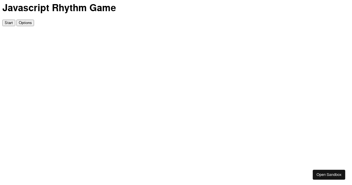 javascript rhythm game - Codesandbox