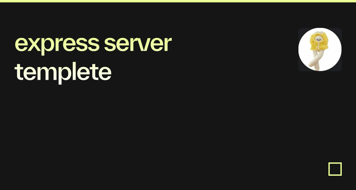 express server templete - Codesandbox