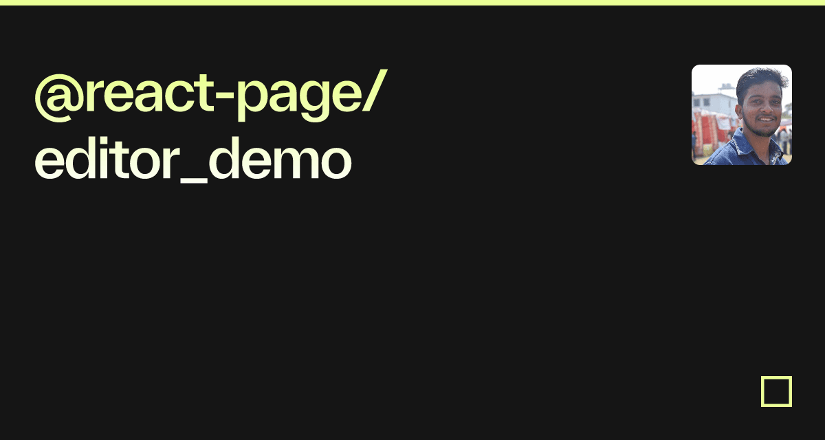 @react-page/editor_demo - Codesandbox