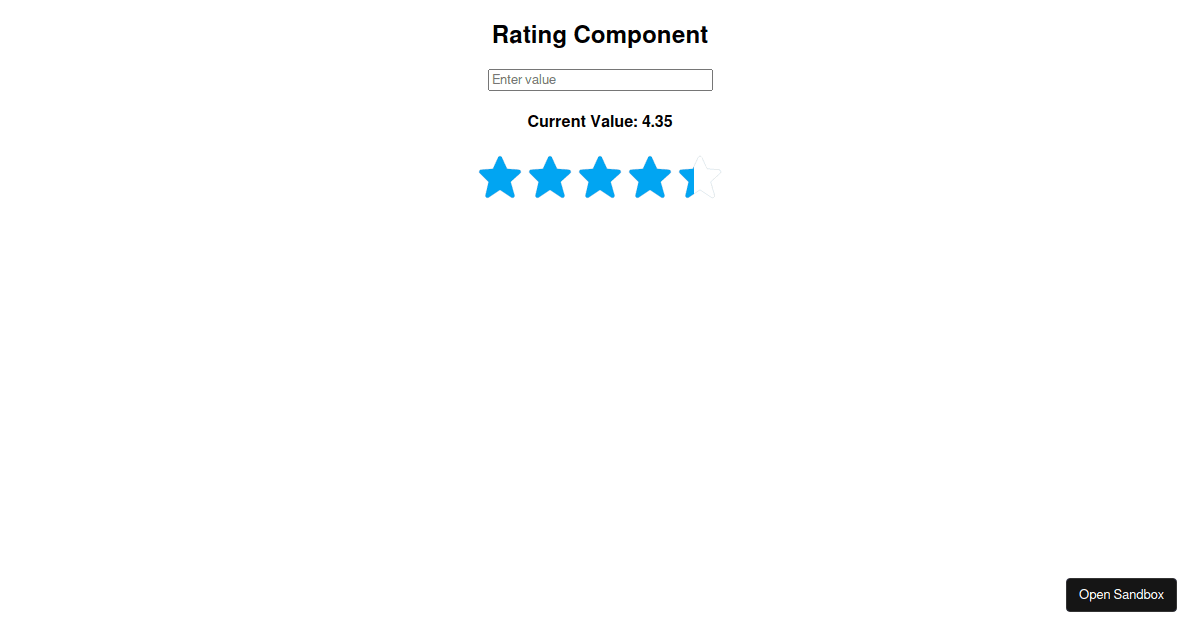 rating - Codesandbox