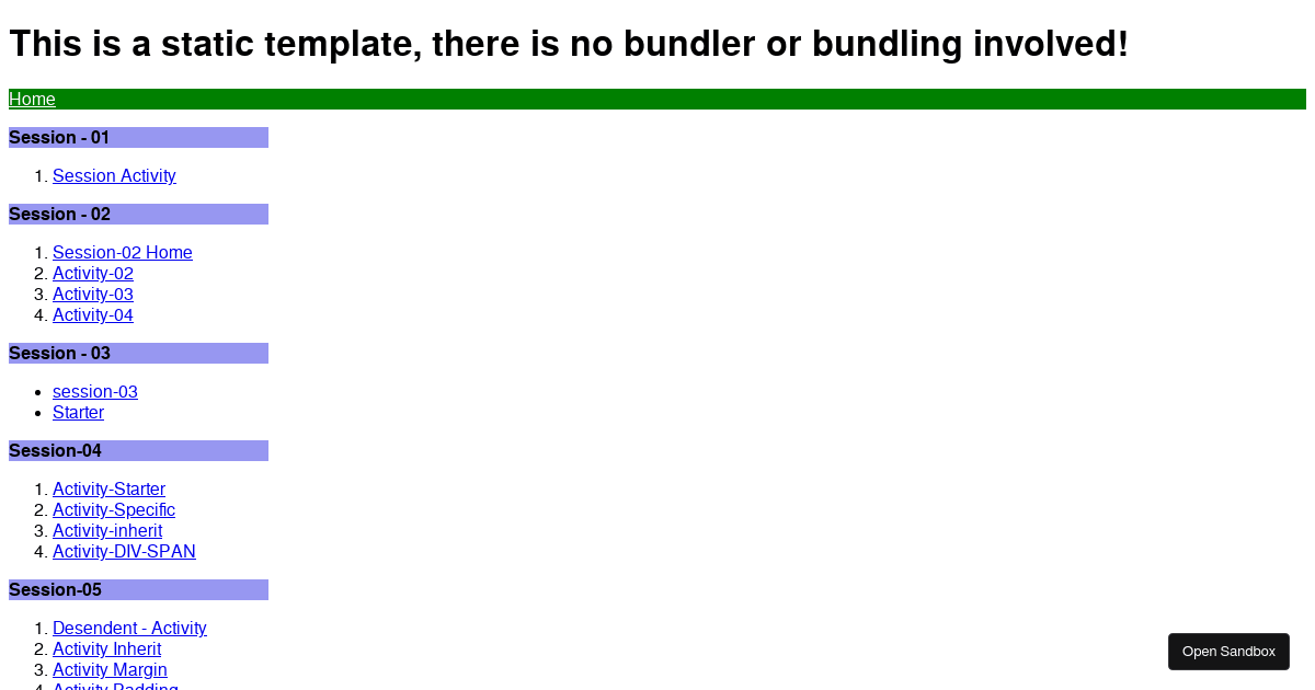static - Codesandbox