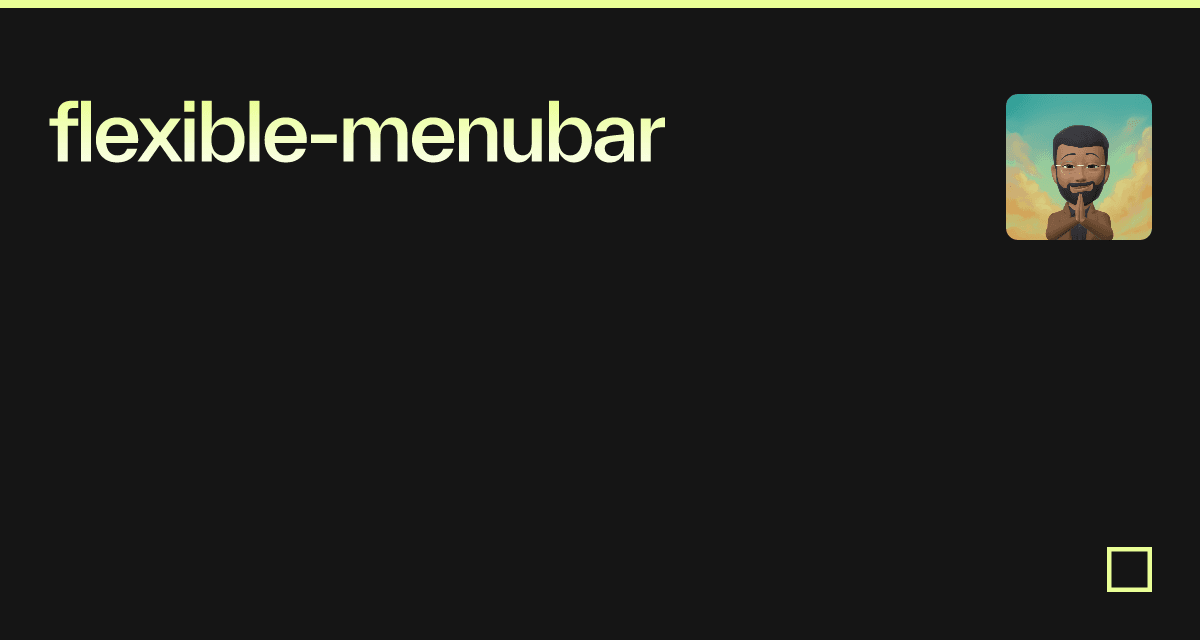 flexible-menubar - Codesandbox