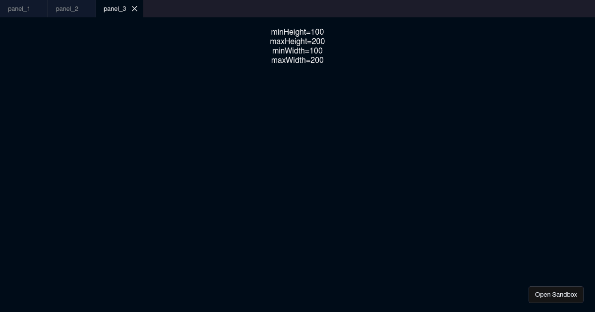 constraints-dockview - Codesandbox