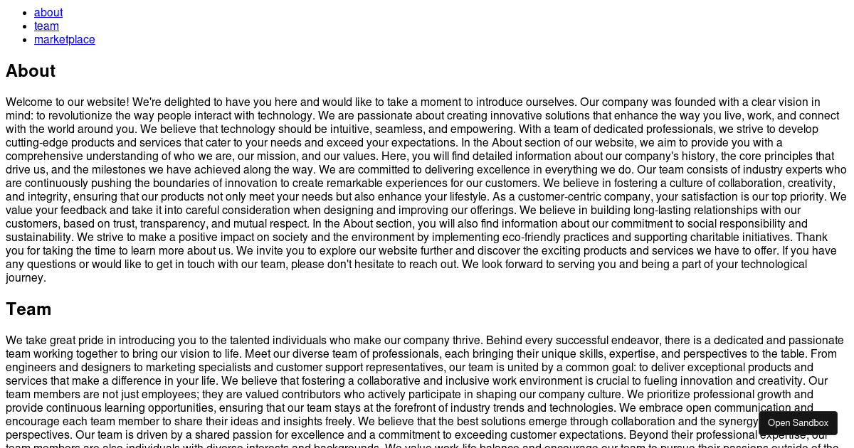 ultimate html Challenge 2: Special Purpose Text Markup - Codesandbox
