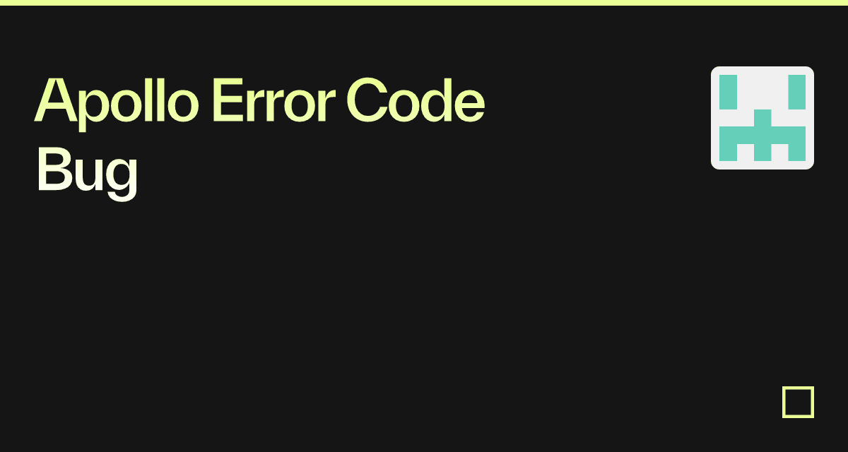 Apollo Error Code Bug Codesandbox
