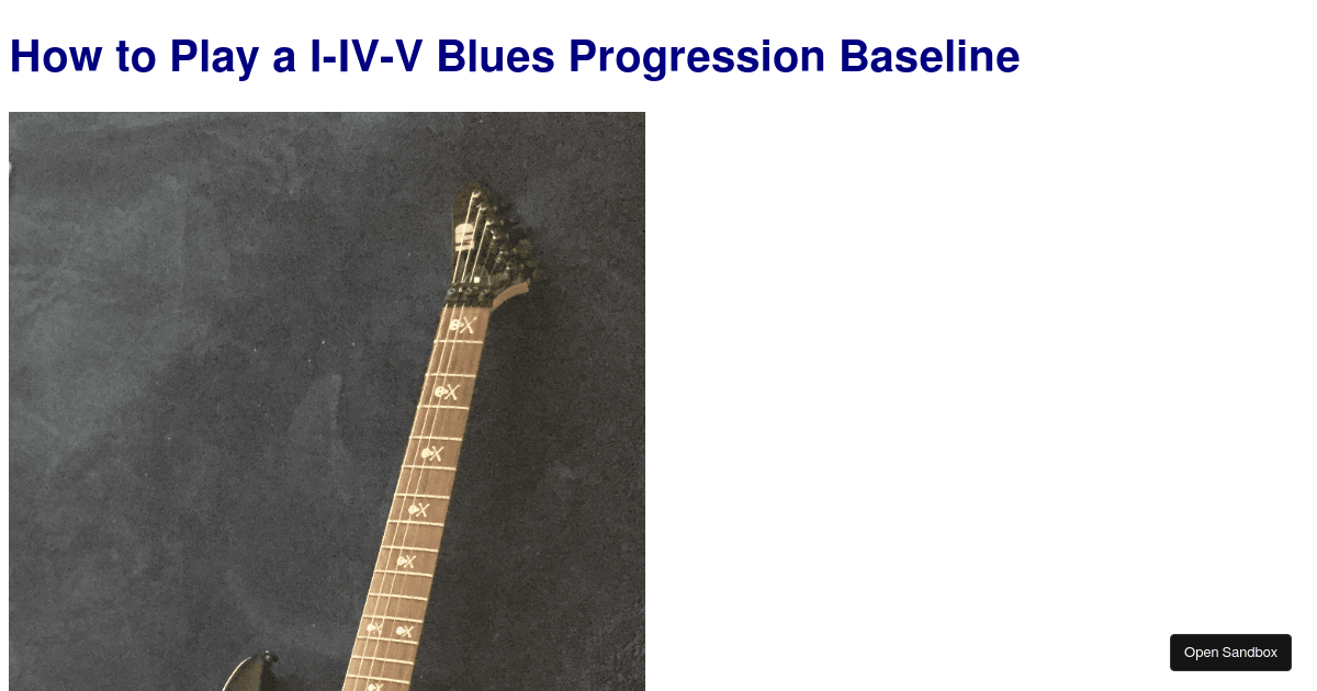 Informative Tutorial - Codesandbox