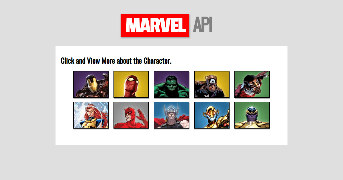 terada46/Marvel-React-Demo - Codesandbox
