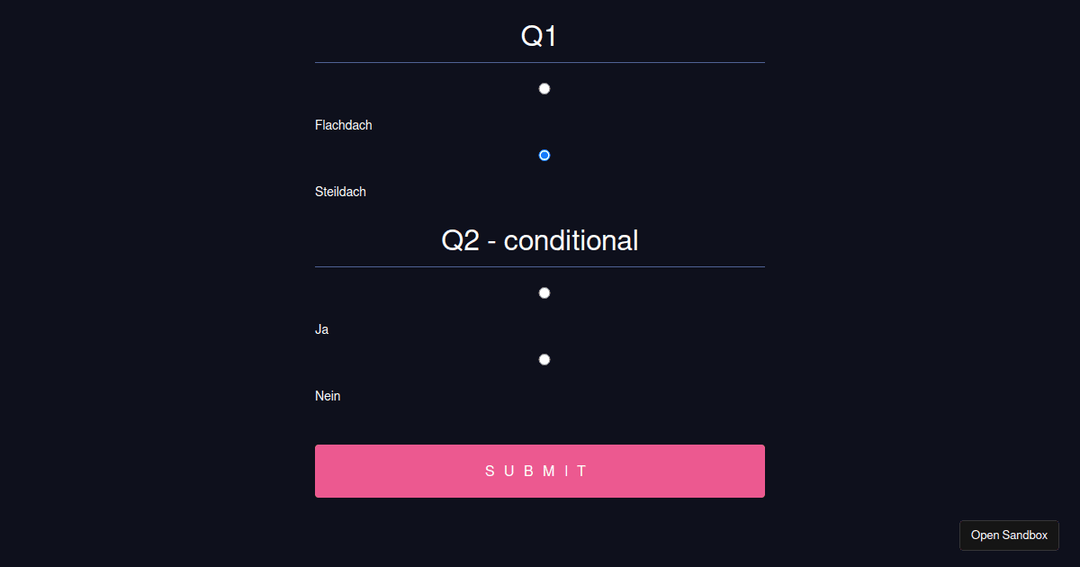 React Hook Form V7 - SetValue of conditional field - Codesandbox