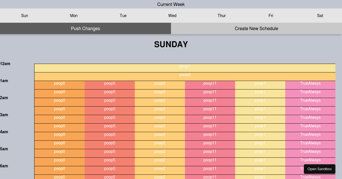 schedule-page-mockup - Codesandbox