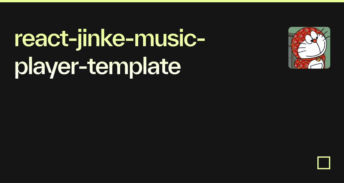 react-jinke-music-player-template - Codesandbox