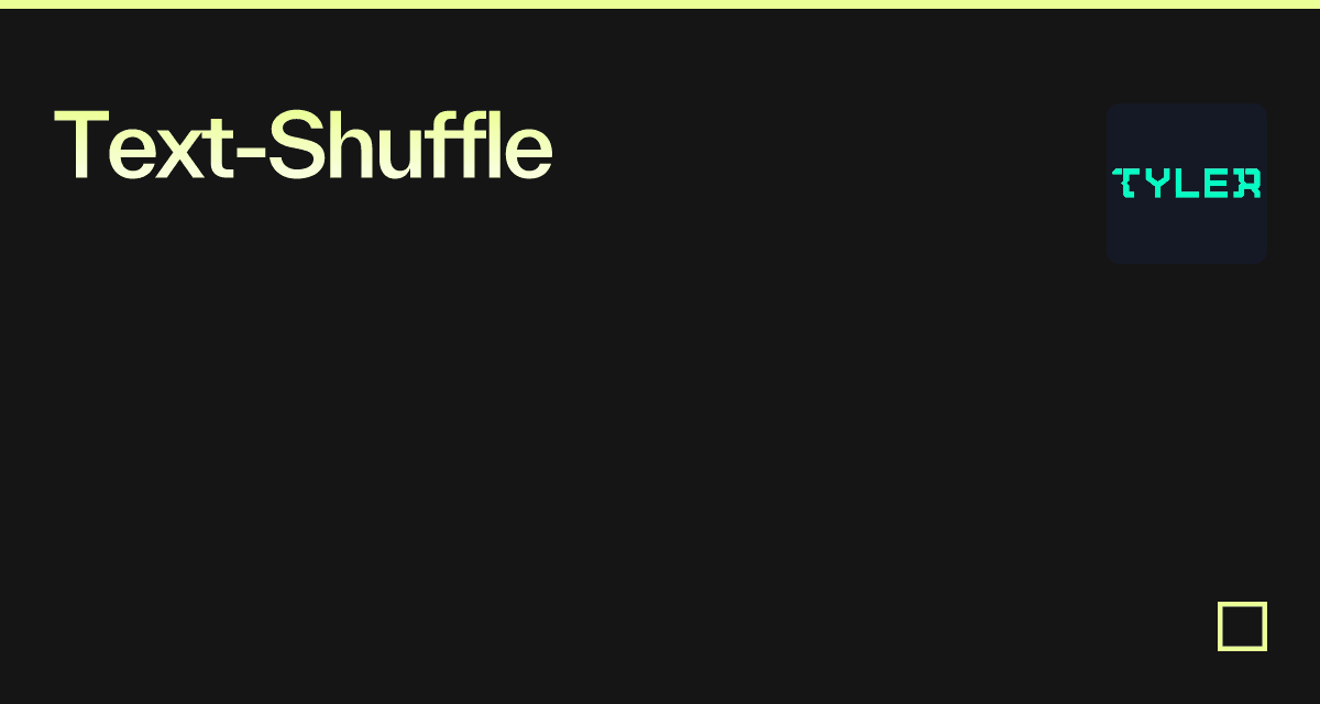 Text-Shuffle - Codesandbox
