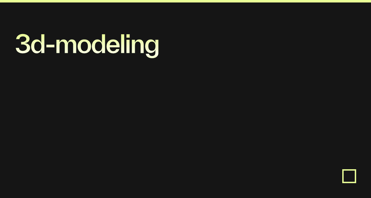 3d-modeling - Codesandbox