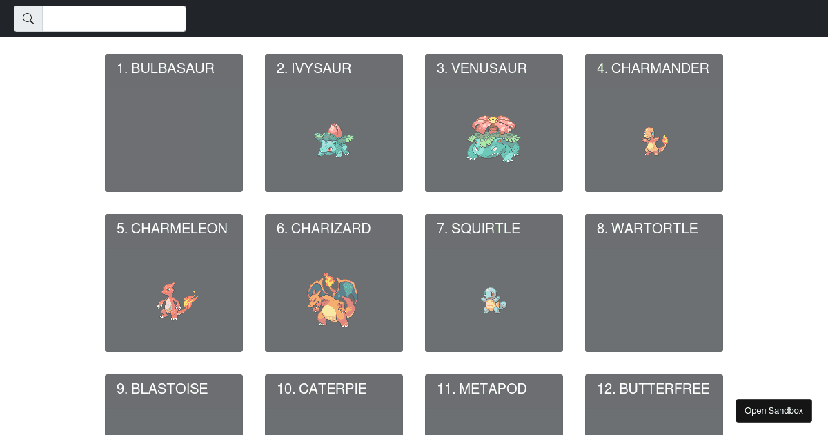 Pokedex (forked) - Codesandbox