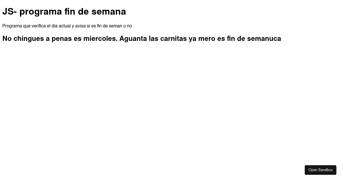 programa-fin-de-semana - Codesandbox