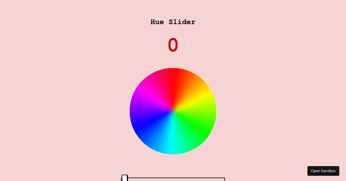 Hue slider - Codesandbox