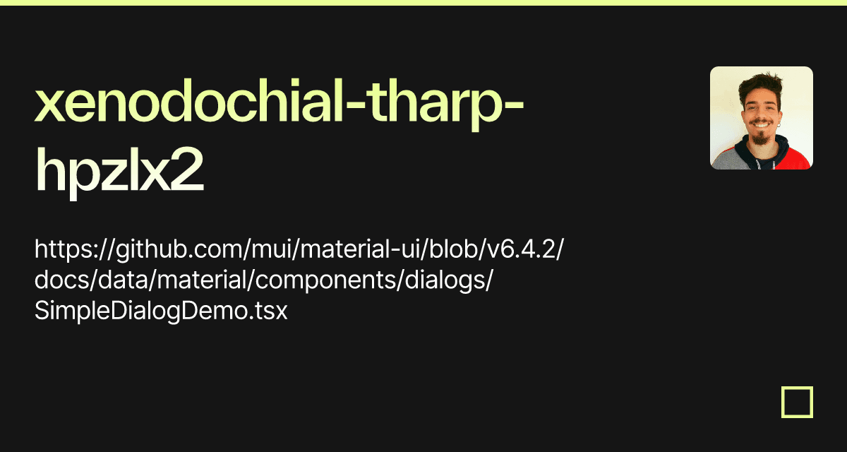 xenodochial-tharp-hpzlx2 - Codesandbox