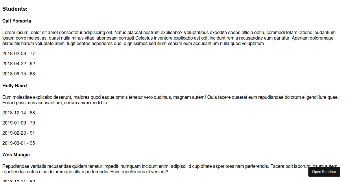 React-Student-Lab - Codesandbox