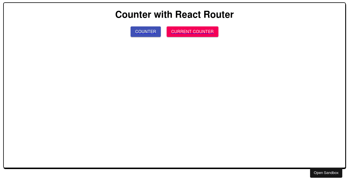 React-Router-Counter-App - Codesandbox