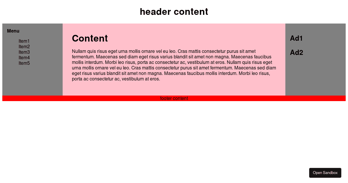 holy grail - flex - Codesandbox