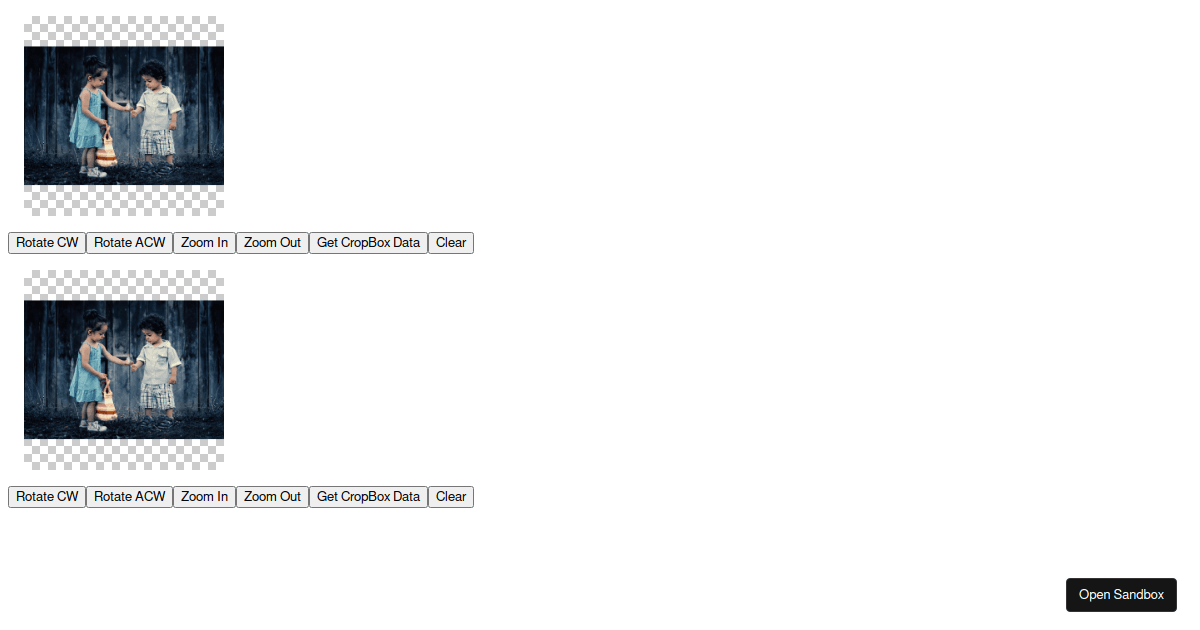 React Cropper - Codesandbox