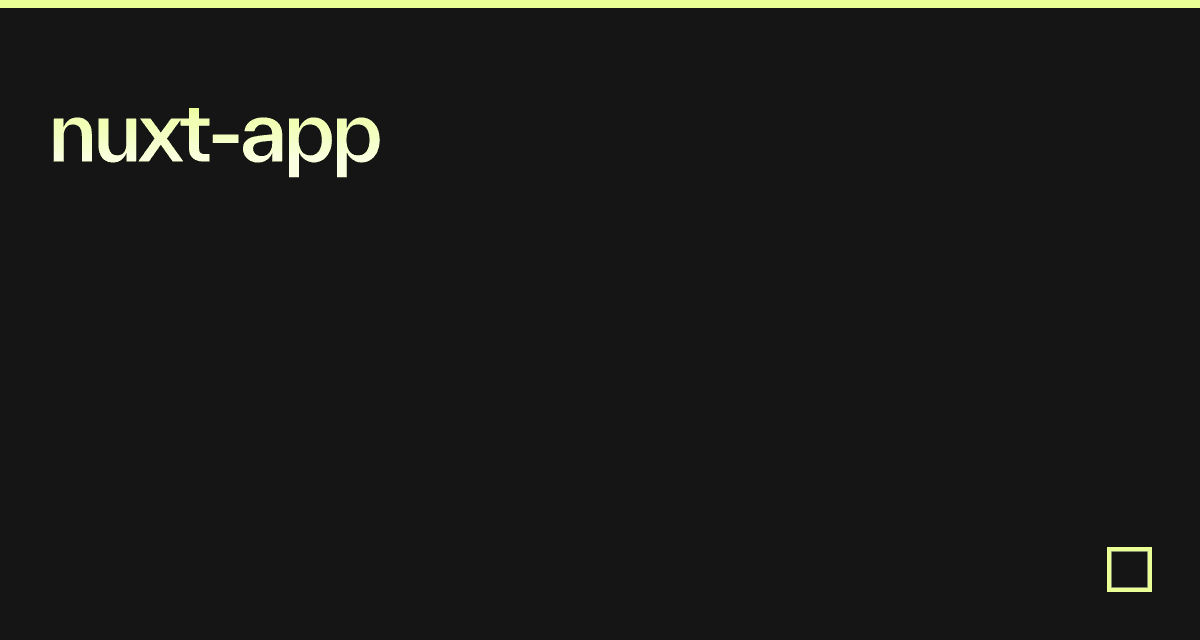 nuxt-app - Codesandbox