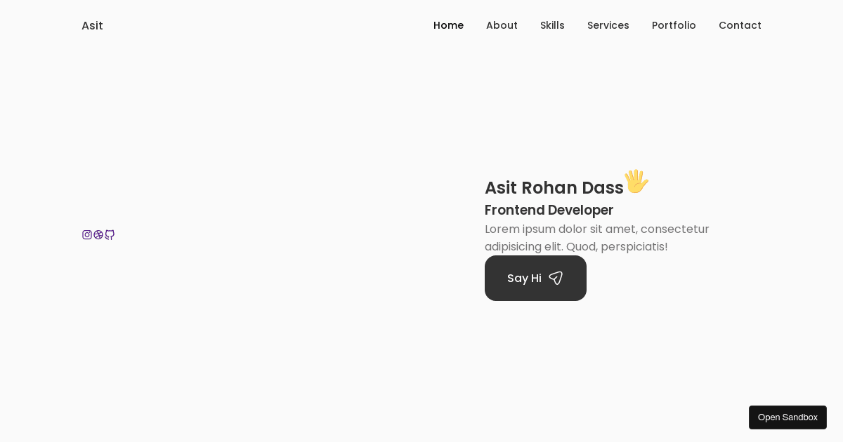 Portfolio (forked) - Codesandbox