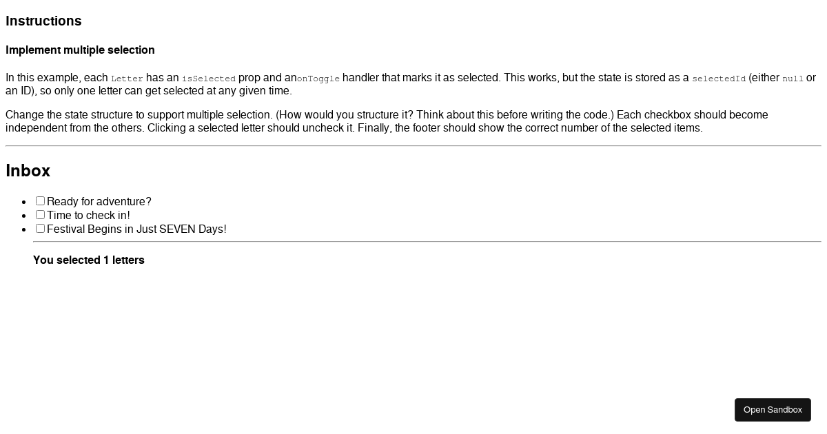 Exercise 3 - Codesandbox