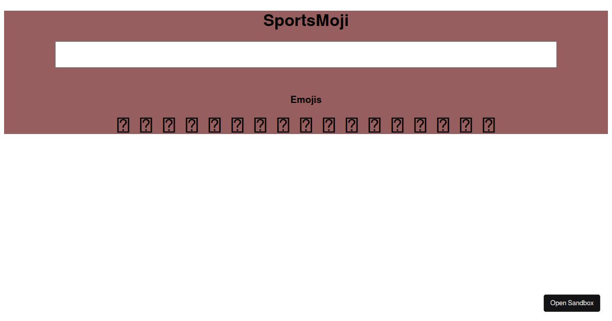 Emoji Reactjs Codesandbox