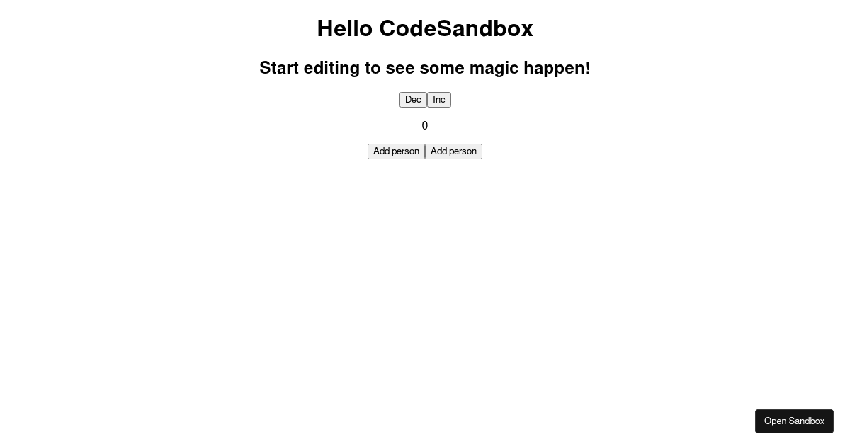 immer-useReducer - Codesandbox