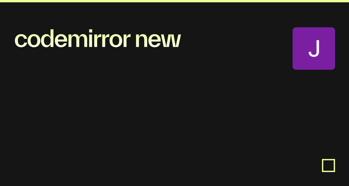 codemirror new - Codesandbox