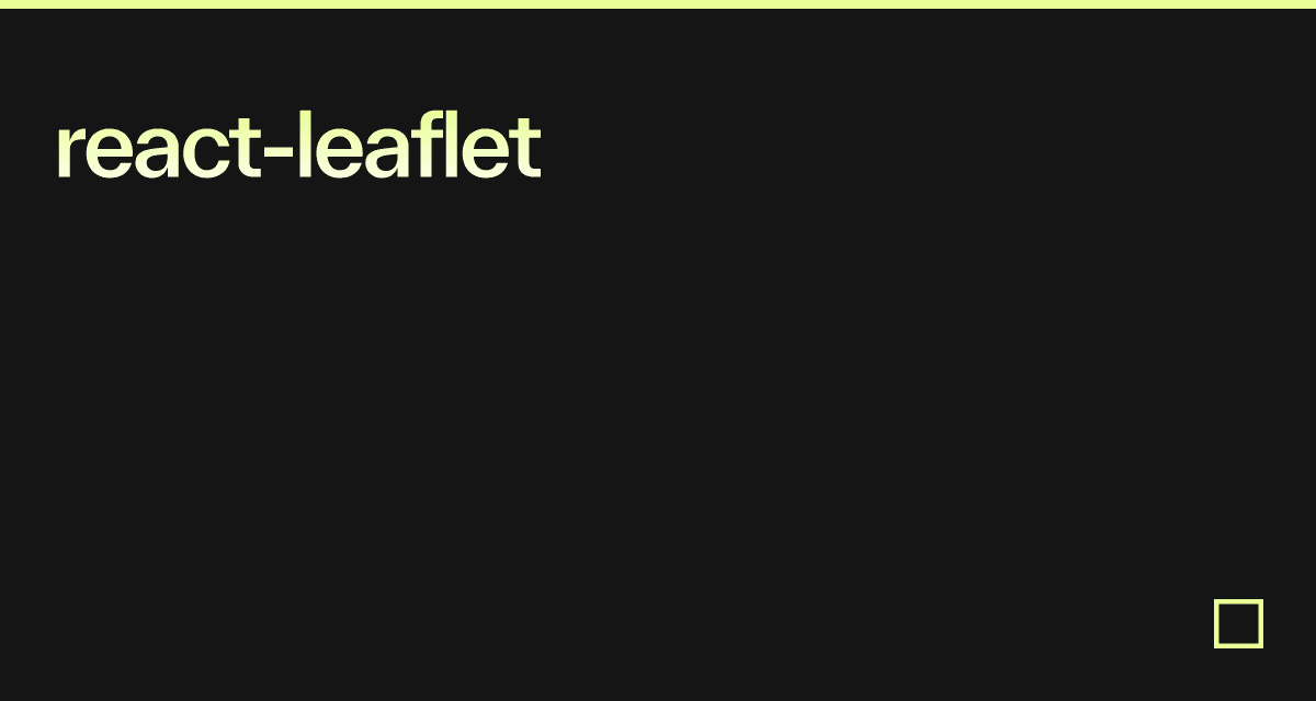 react-leaflet - Codesandbox