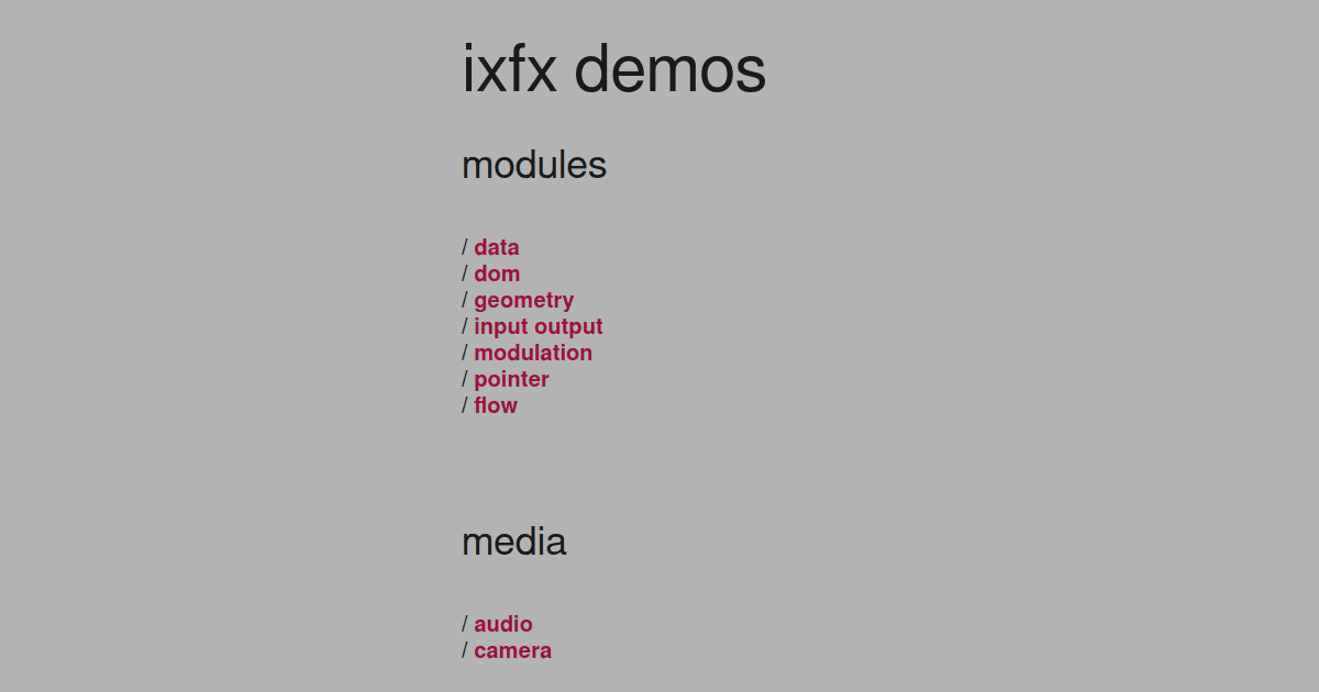ixfx-demos - Codesandbox