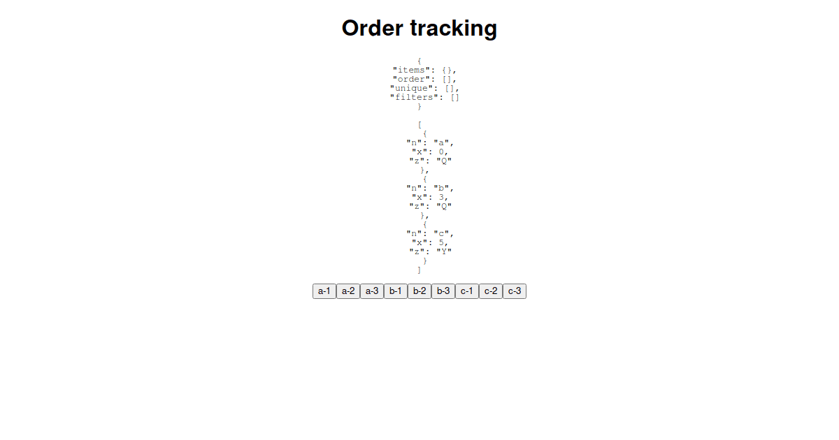 order tracking - Codesandbox