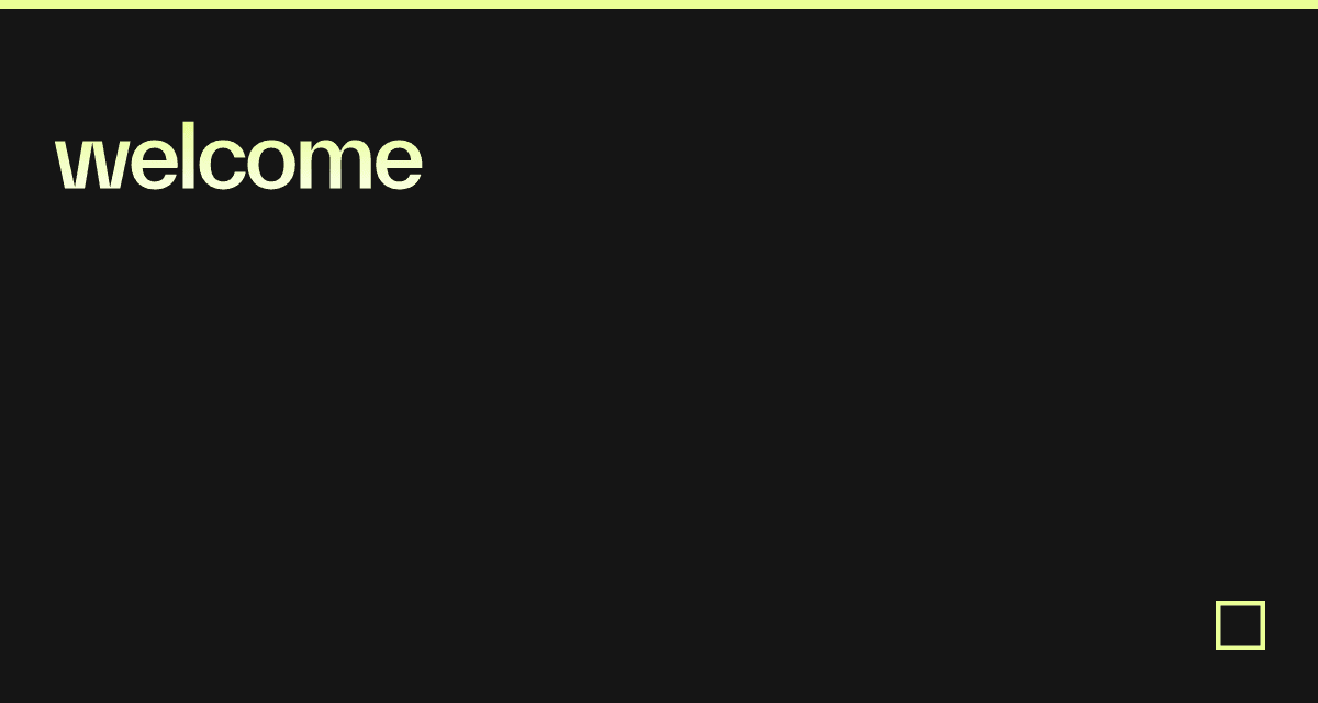 welcome - Codesandbox