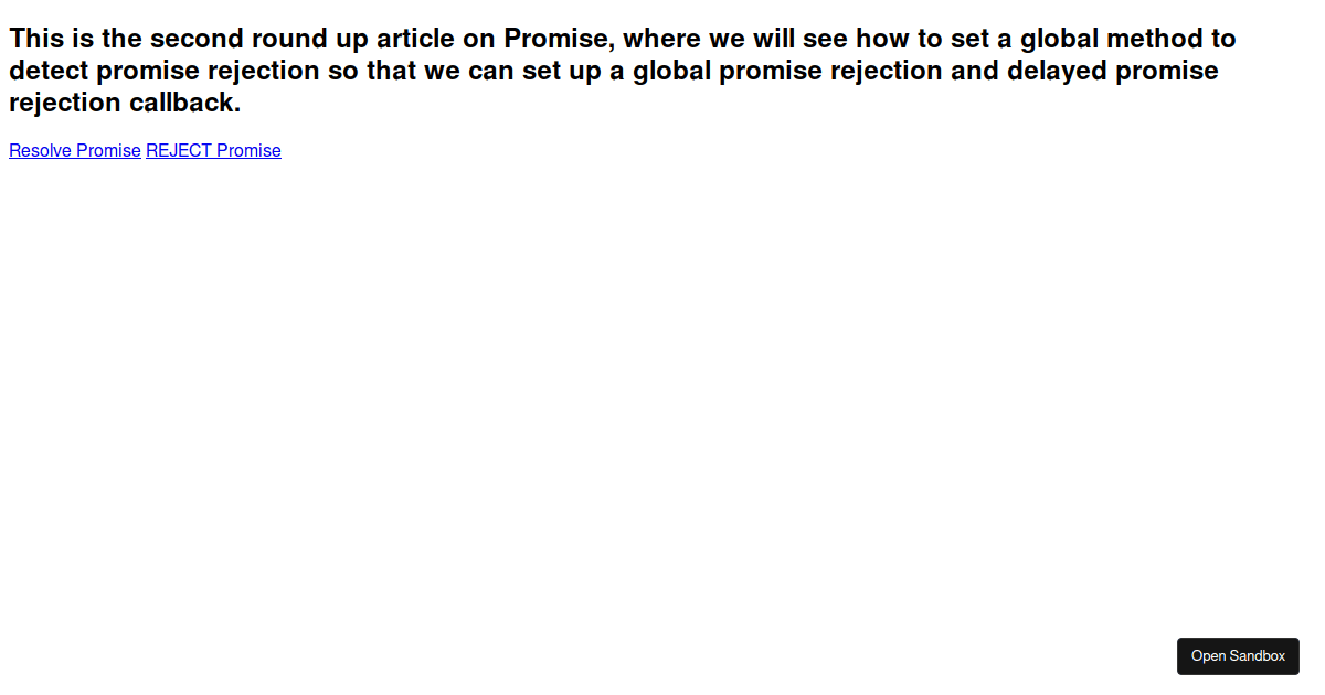 Promise Advanced - Codesandbox