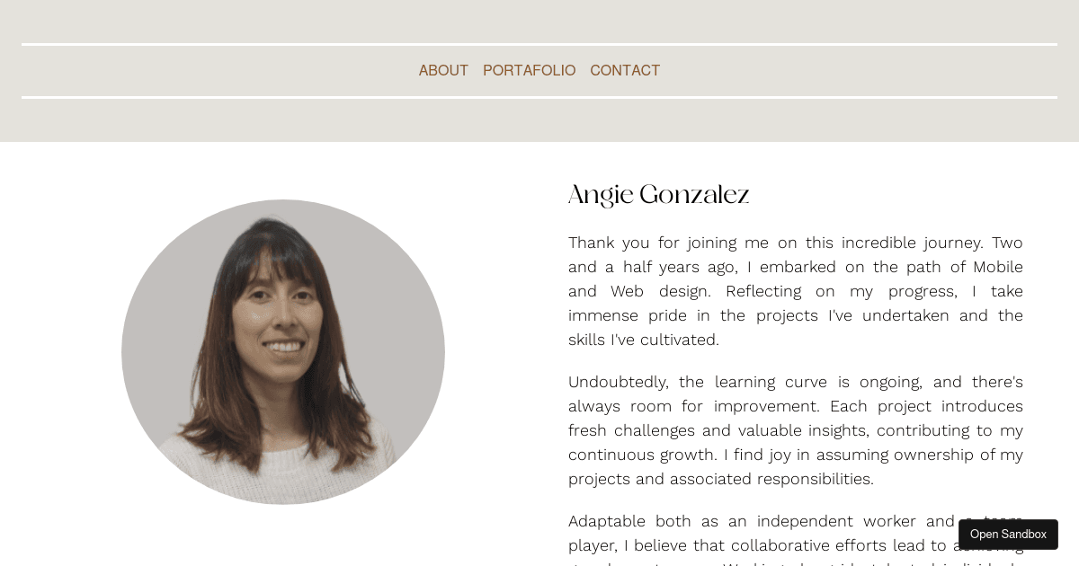 Portafolio I - Codesandbox