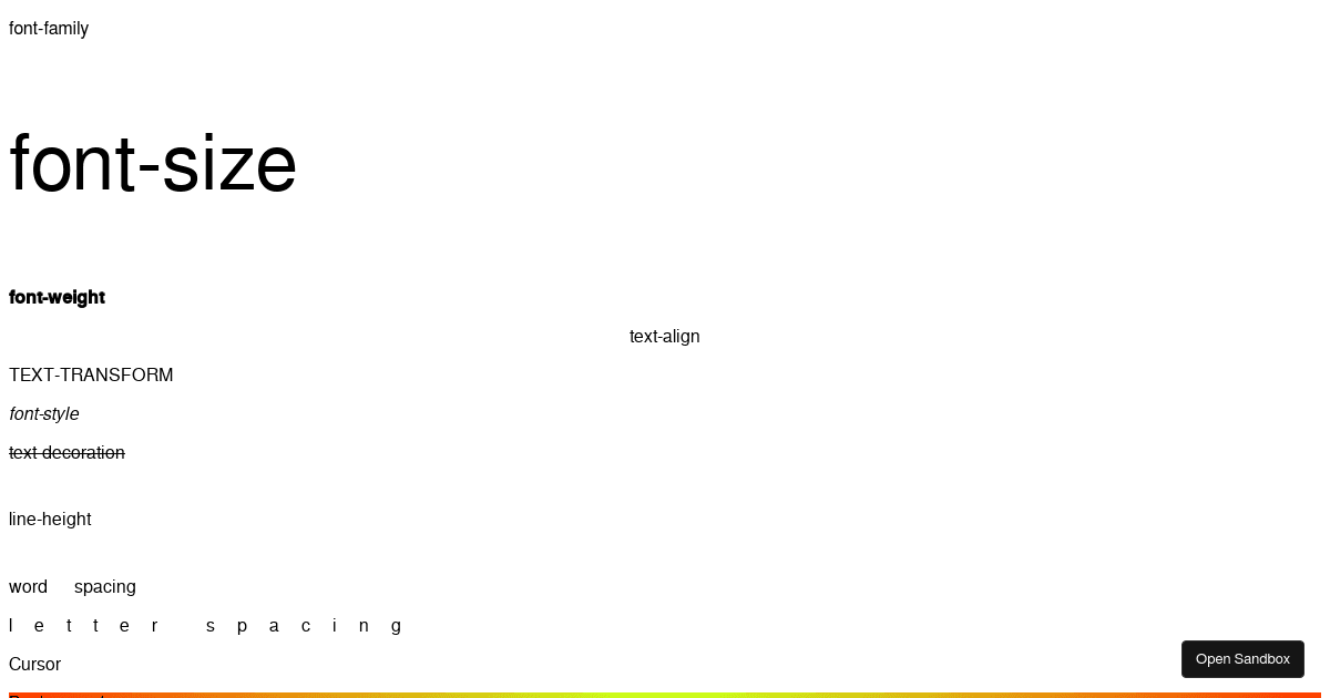 tipografia - Codesandbox