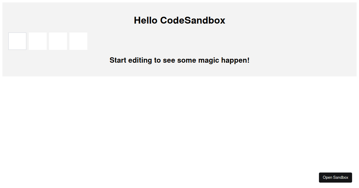 react otp input (forked) - Codesandbox