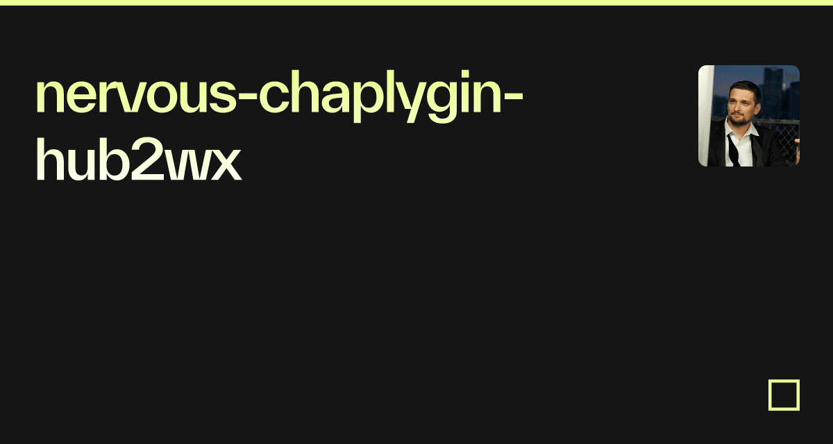 nervous-chaplygin-hub2wx - Codesandbox