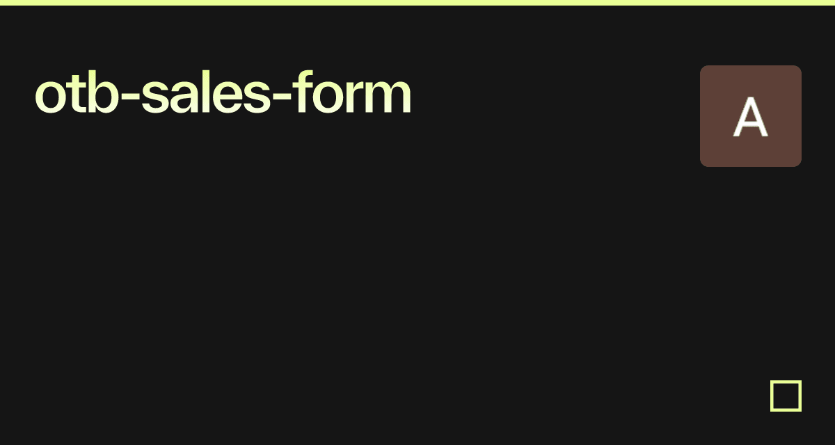 otb-sales-form - Codesandbox