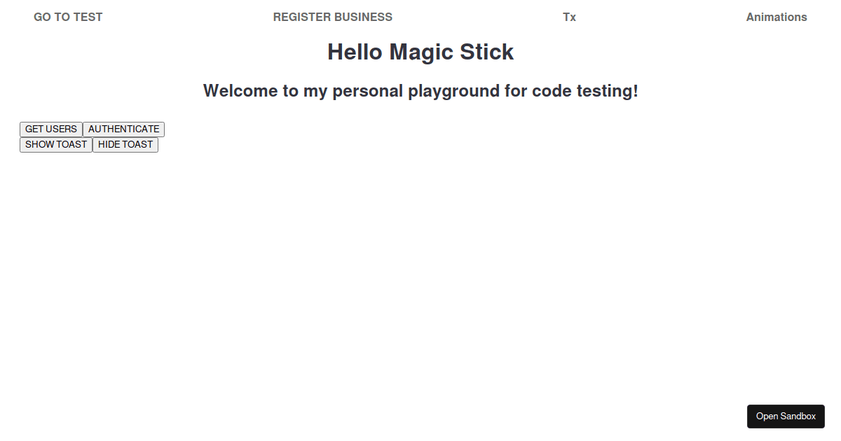 React Plus Typescript Codesandbox