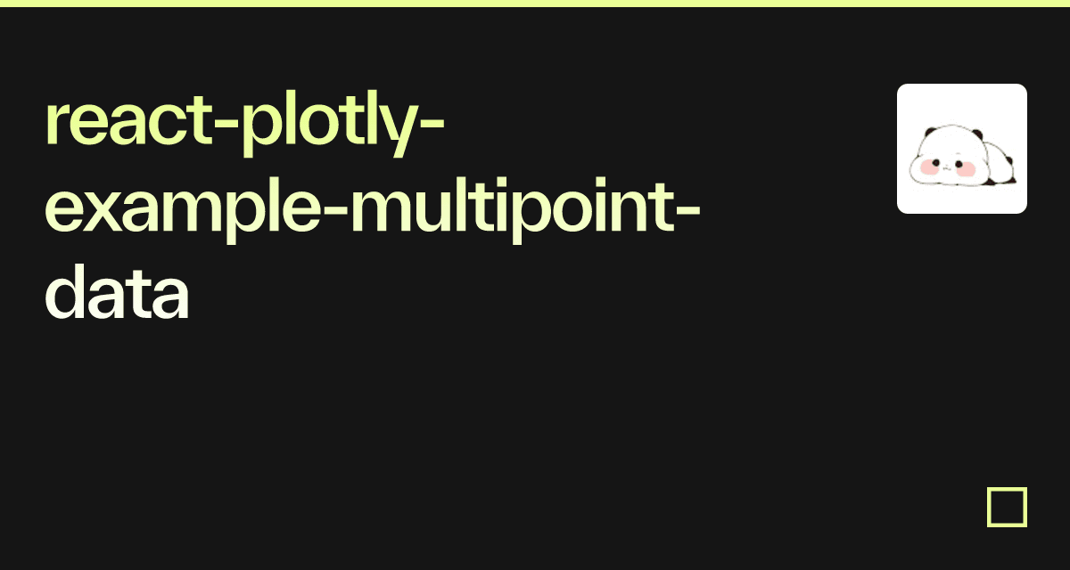 React Plotly Example Multipoint Data Codesandbox