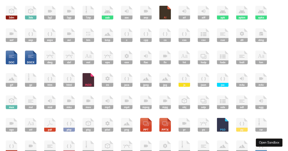 react-file-icon - Codesandbox