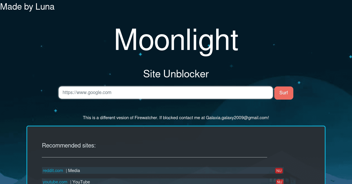 Luna's unblocker! - Codesandbox