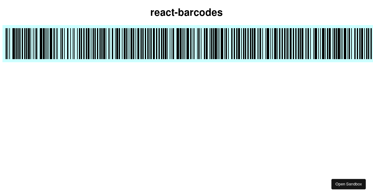 react-barcodes (forked) - Codesandbox