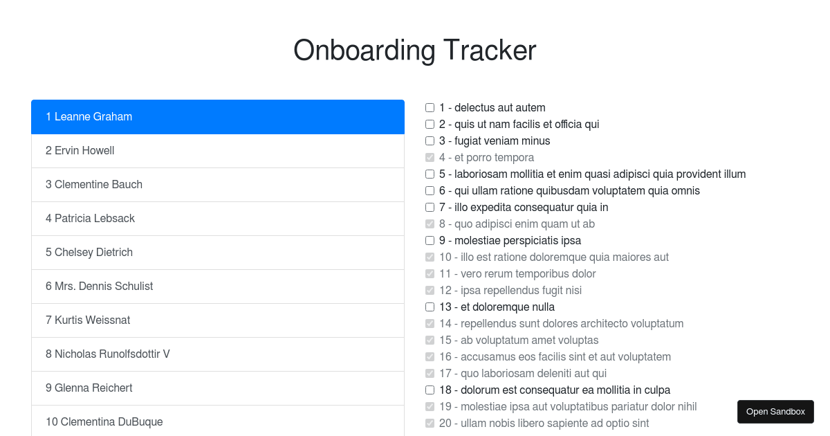 gusbits/onboard-tracker - Codesandbox