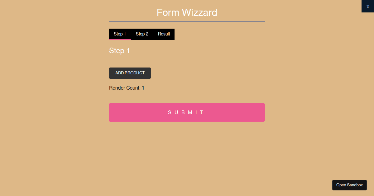 React Hook Form - Wizard Form - Complete (nnew) - Codesandbox