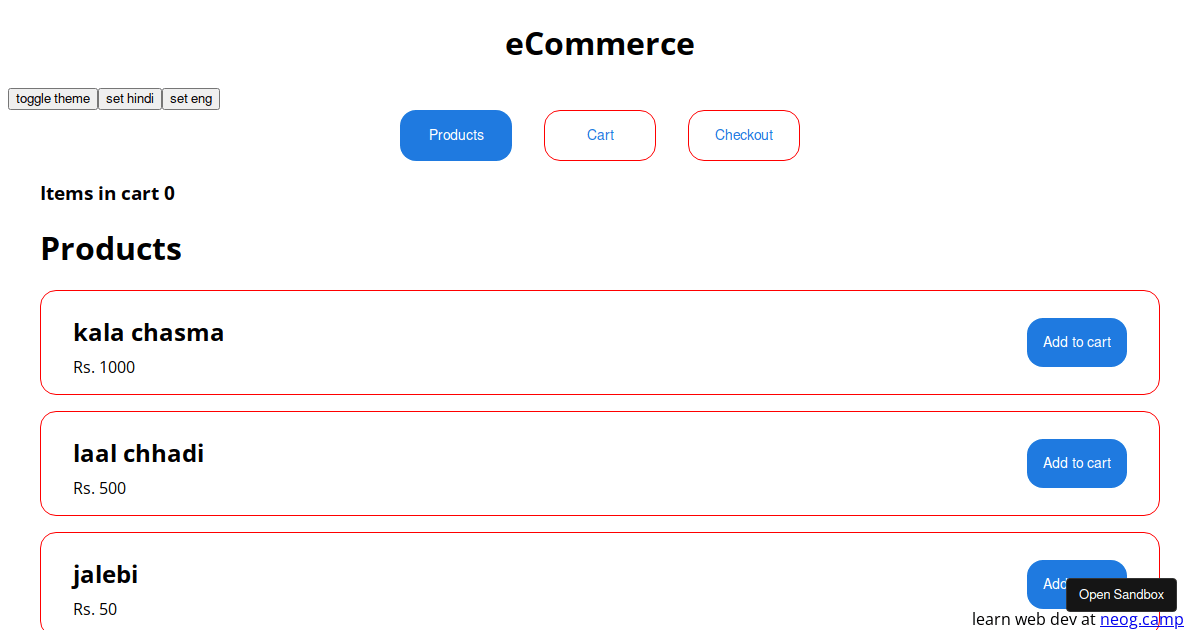 useContext-LangSwitch - Codesandbox