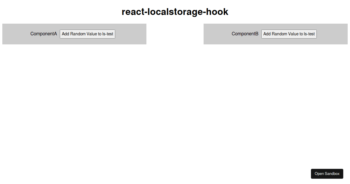 react-localstorage-hook (forked) - Codesandbox